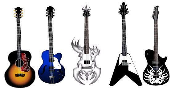 Stellar Array of Guitar Vector Arts : Discover 36 Unique Designs