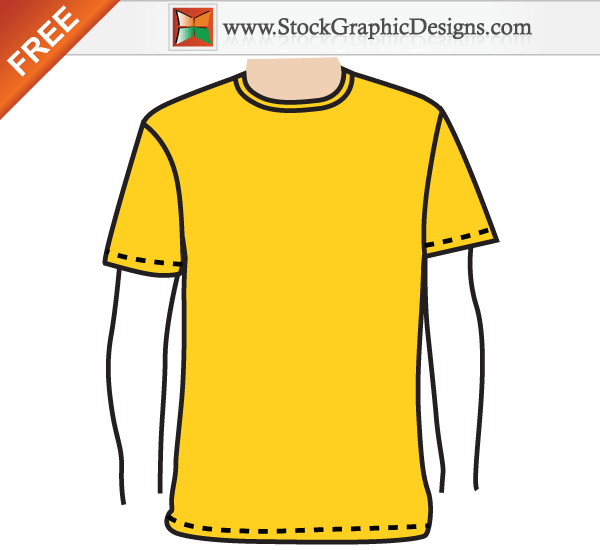 Apparel Men’s Blank T-shirt Template Free Vector