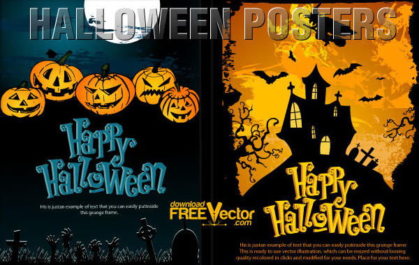 Vector Halloween Poster Template
