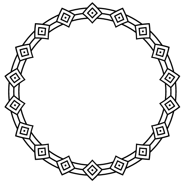 Deco Border Circle Frame Vector