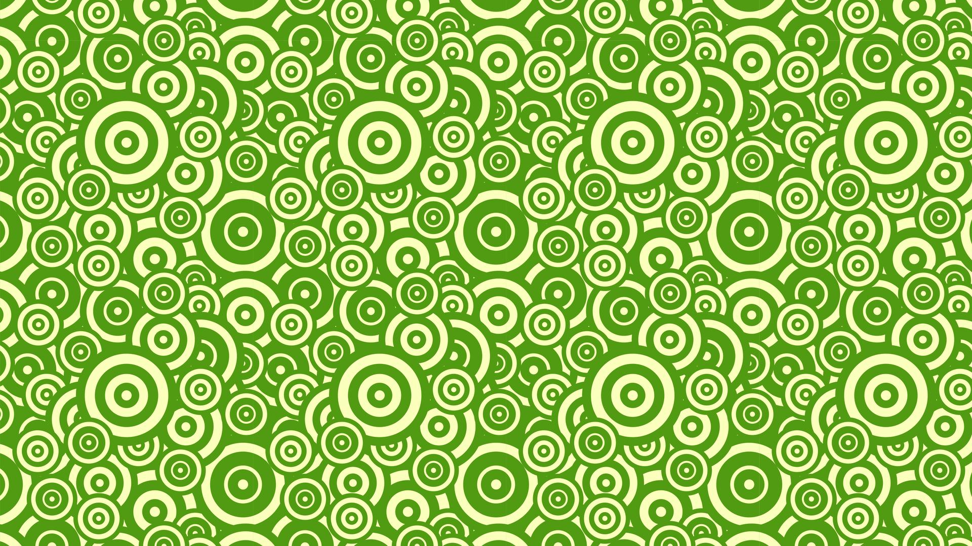 Green Overlapping Concentric Circles Pattern