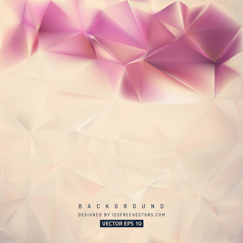 Pink Beige Polygon Triangle Background