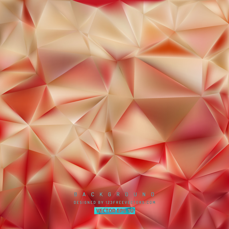 Red Beige Polygon Background