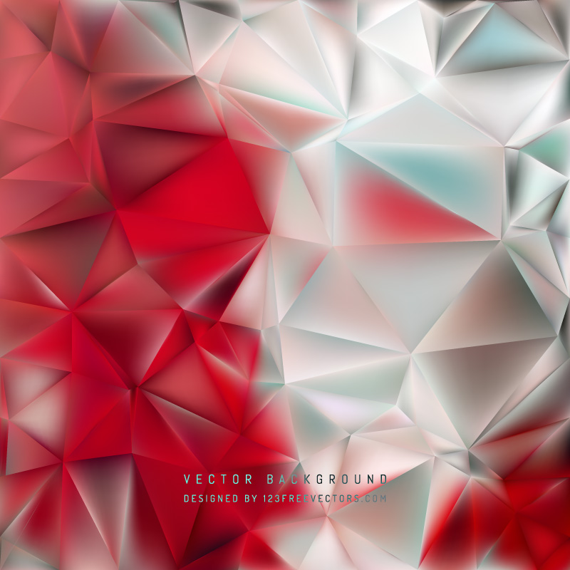 Abstract Red Gray Polygonal Background Design