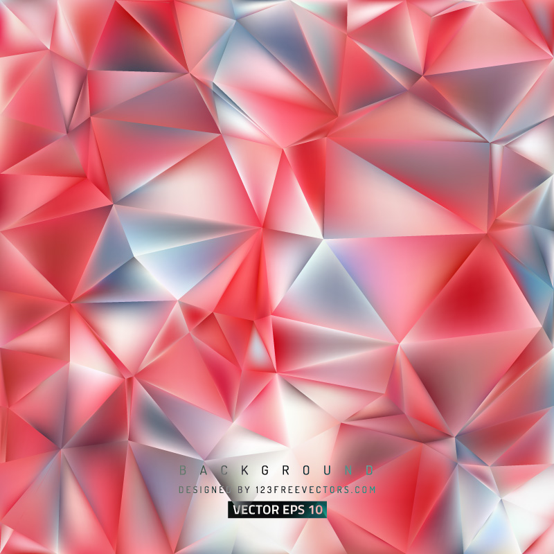 Abstract Light Red Low Poly Background