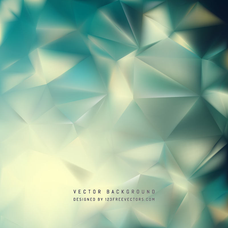 Abstract Yellow Turquoise Polygon Triangle Pattern Background