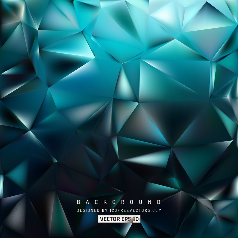 Dark Turquoise Geometric Polygon Background
