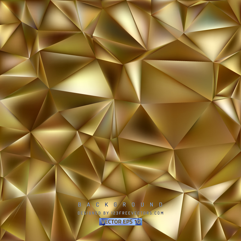 Abstract Dark Yellow Polygon Triangle Background
