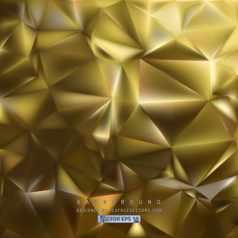Dark Yellow Polygonal Background Design