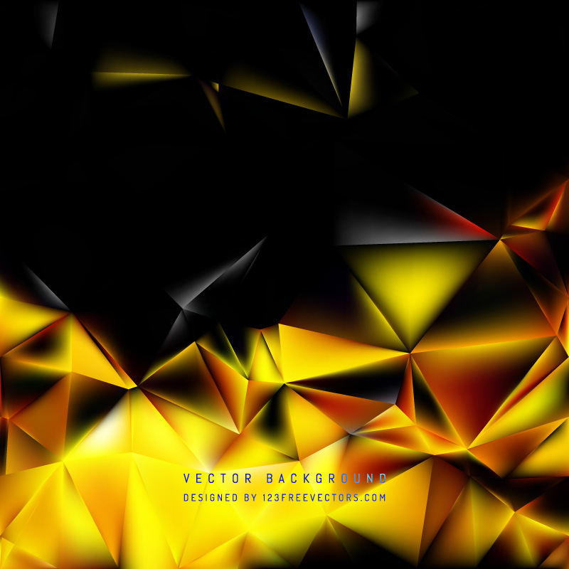 Abstract Orange Polygon Triangle Pattern Background
