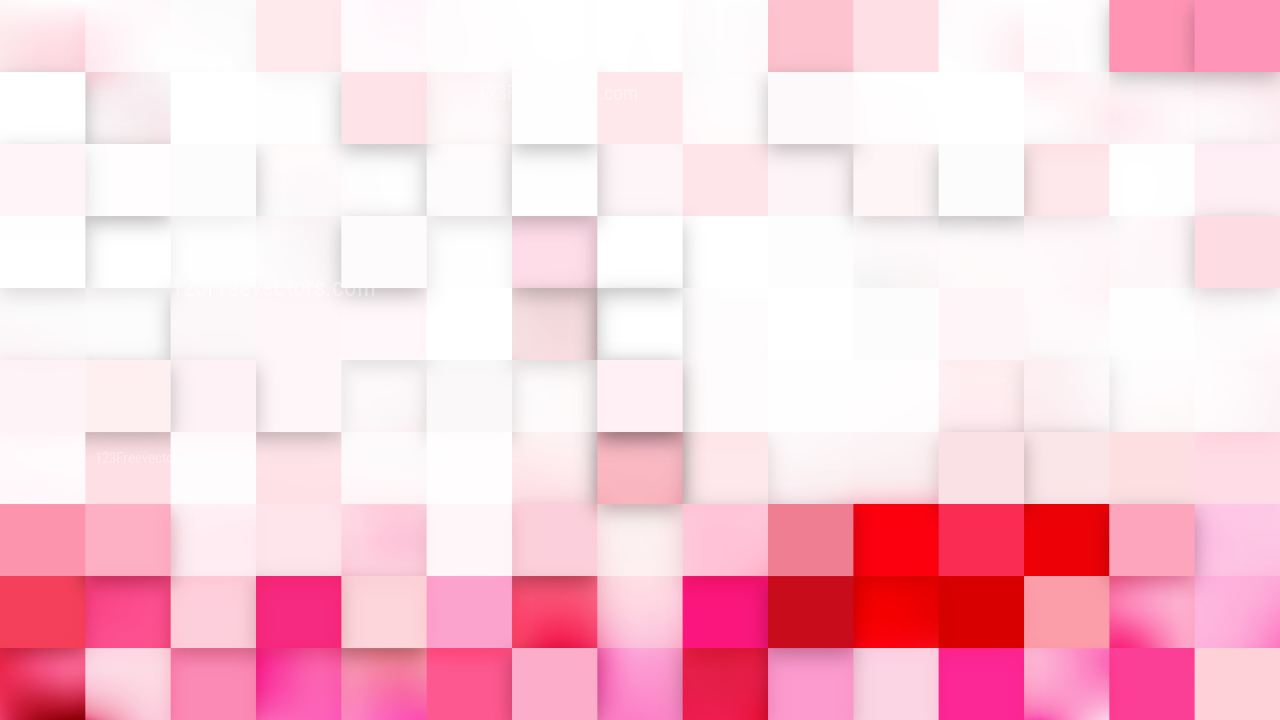 Abstract Pink And White Square Mosaic Background