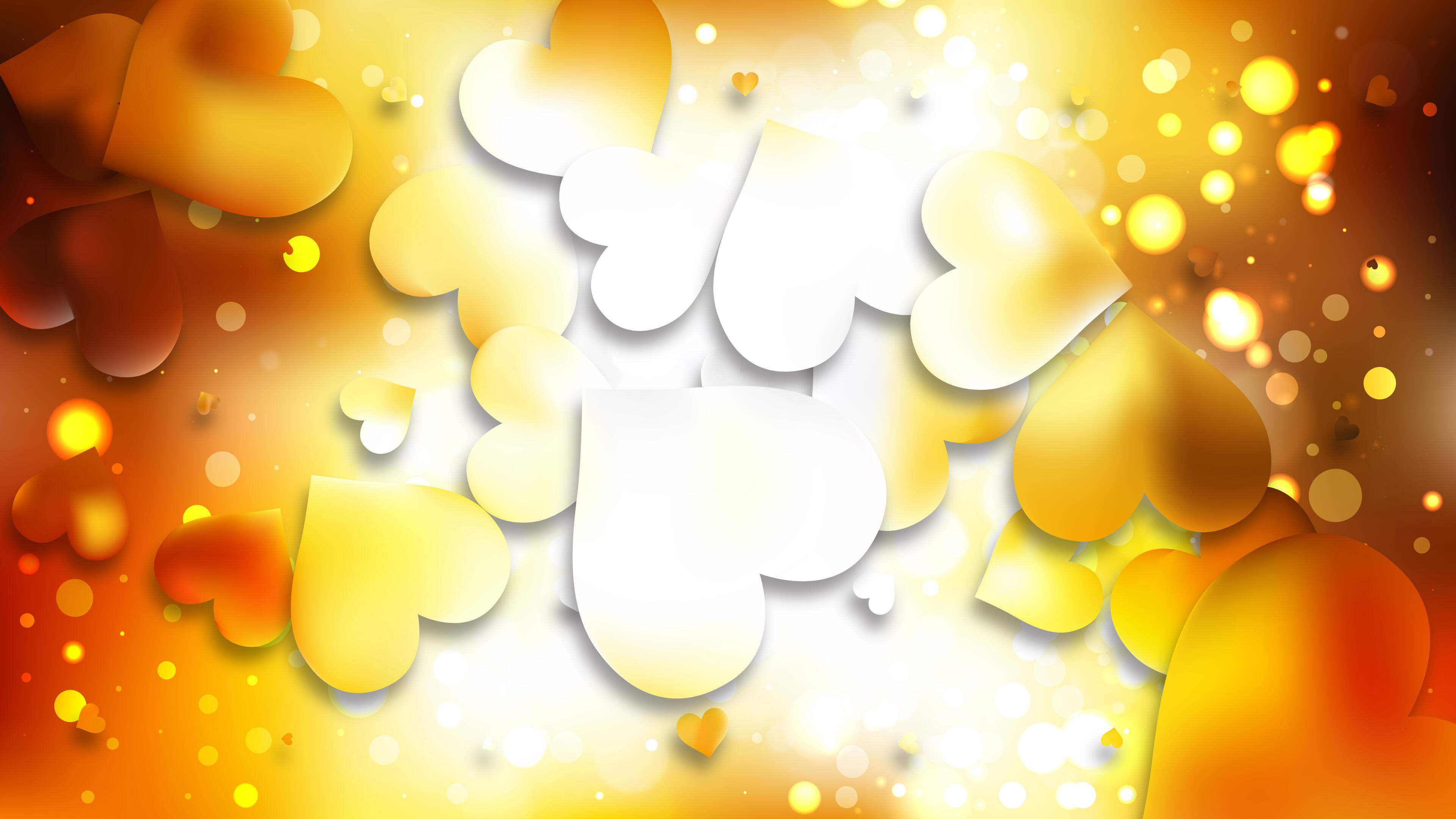 Orange Heart Background Illustrator