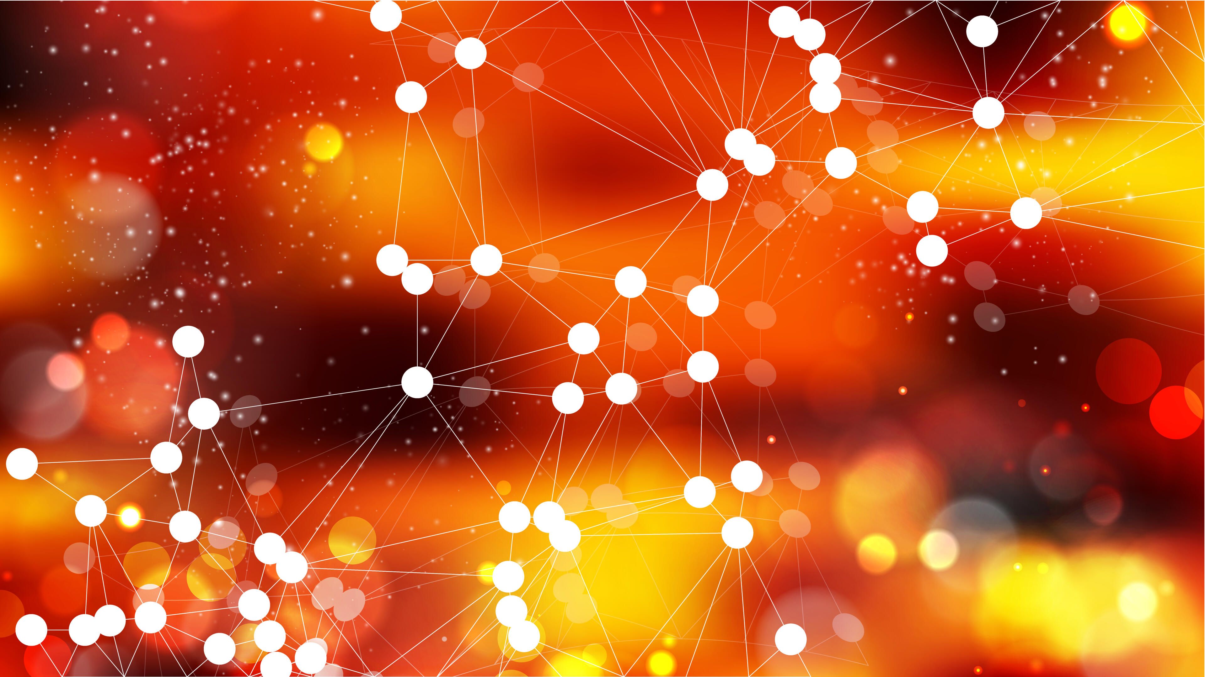 Free Connecting Dots and Lines Dark Orange Abstract Background