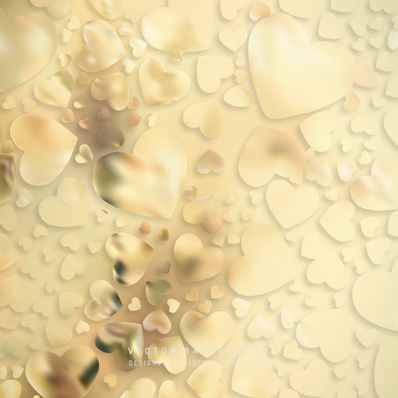 Romantic Beige Hearts Background