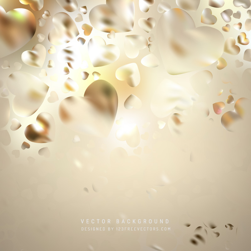 Romantic Beige Hearts Background