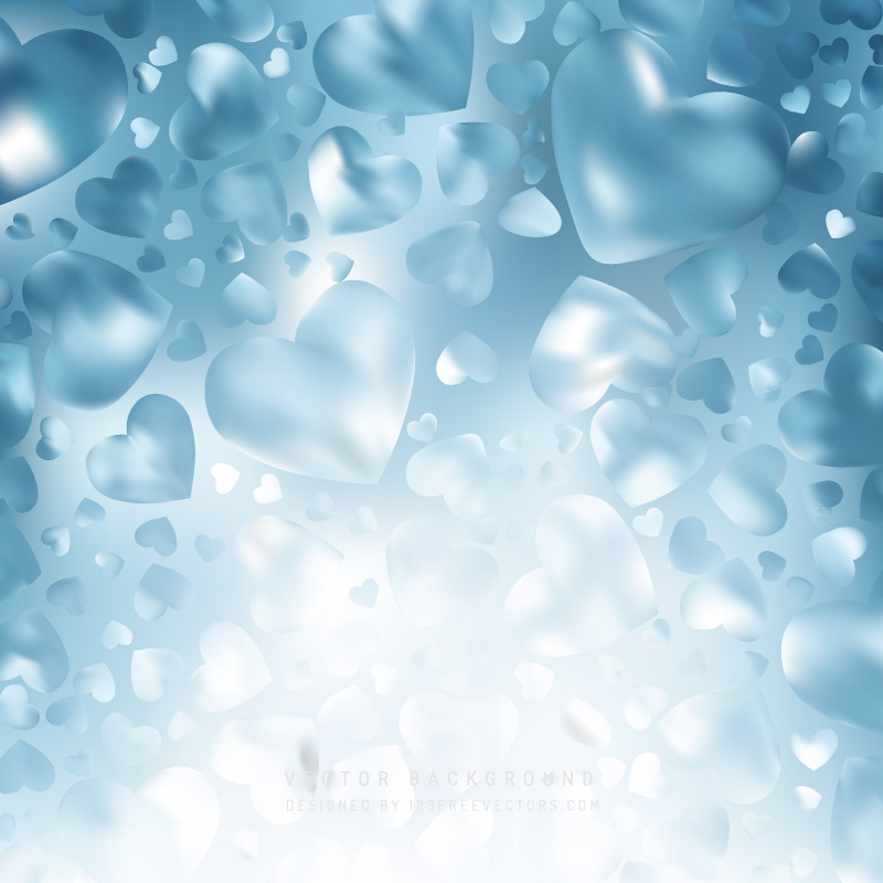 Valentines Day Light Blue Heart Background