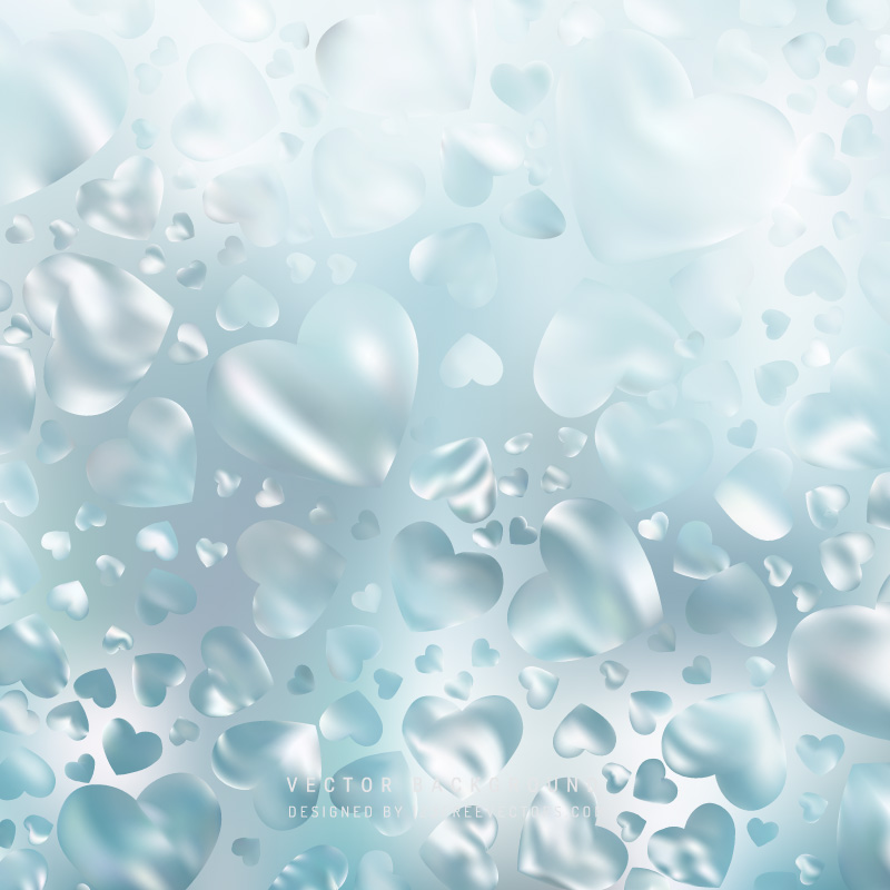 Ethereal Elegance The Light Blue Heart Design Collection | 123freevectors
