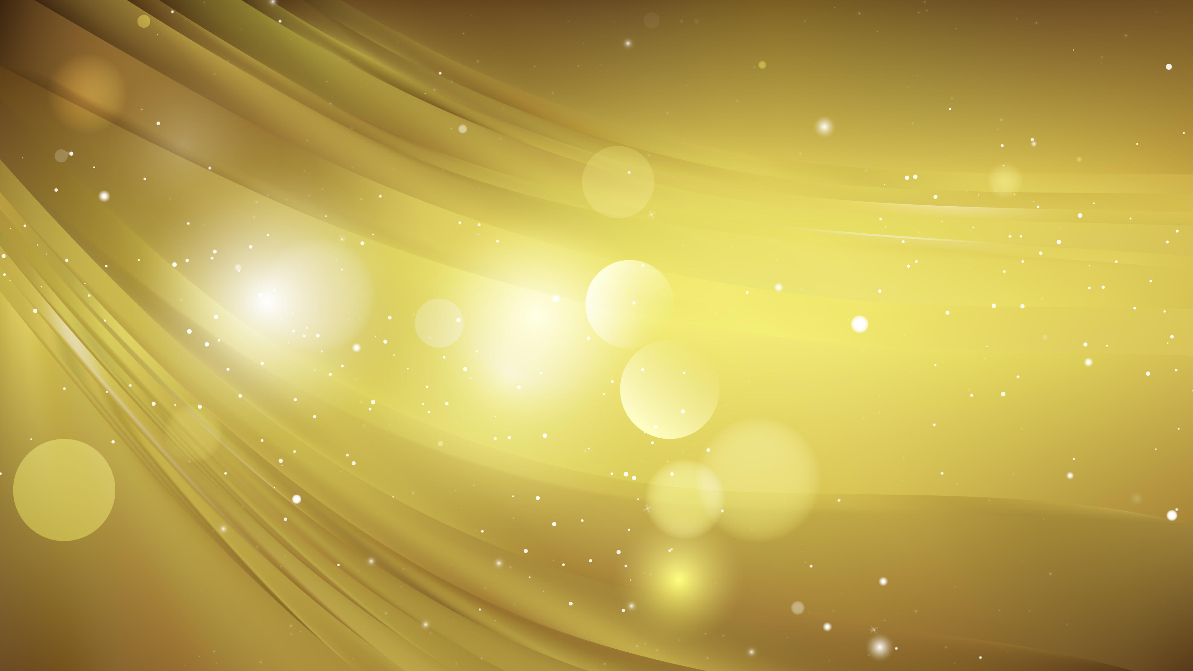 Free Download Abstract Gold Background with Particles and Lens Flare