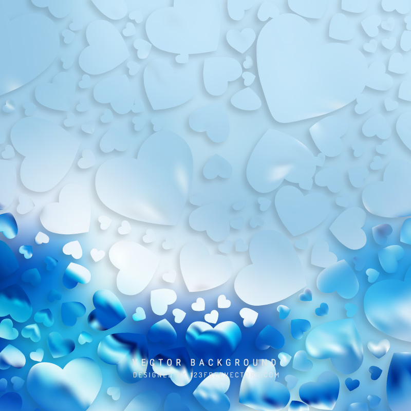 Valentines Day Blue Heart Background