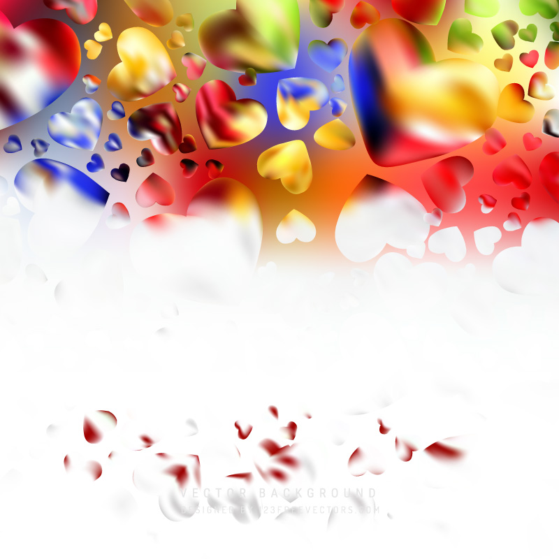 Abstract Colorful Love Heart Background