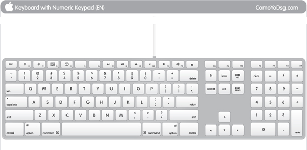 Apple Keyboard Vector Graphic