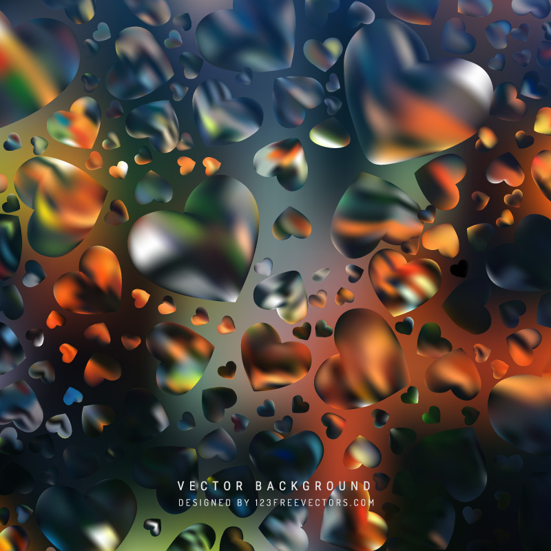 Dark Color Love Heart Background