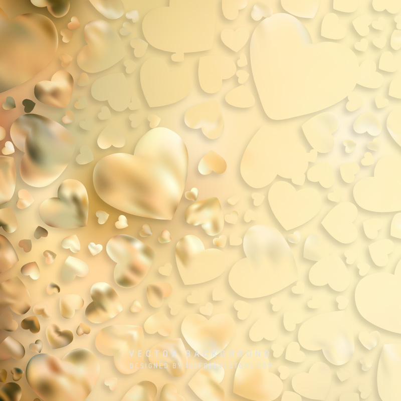 Romantic Light Color Hearts Background