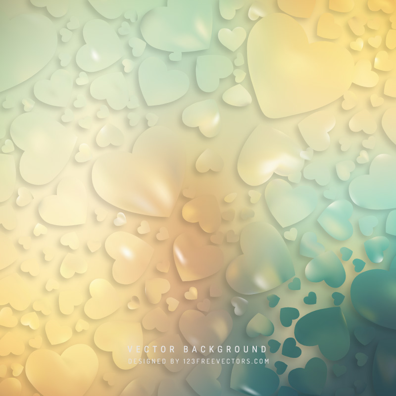 Romantic Light Color Hearts Background