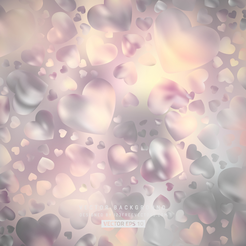 Abstract Light Color Heart Background