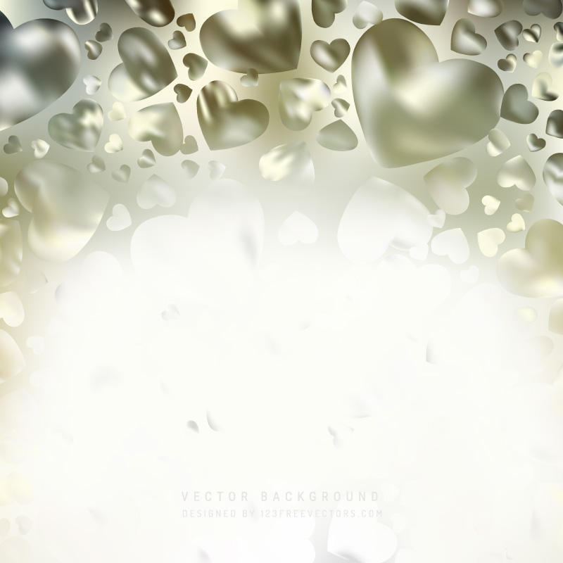 Abstract Romantic Light Color Hearts Background