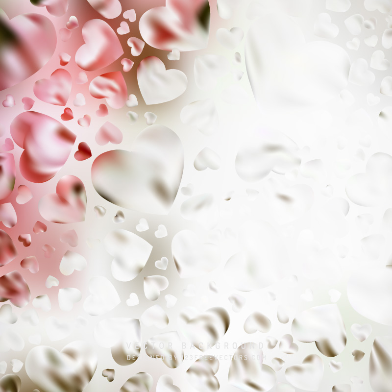 Romantic Light Color Hearts Background