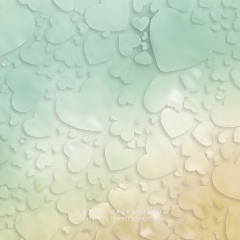 Romantic Light Color Hearts Background