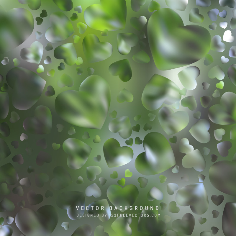 Abstract Green Heart Background