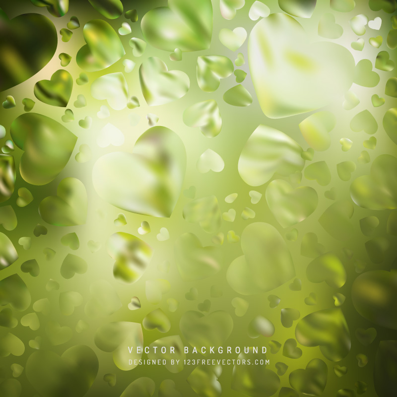 Abstract Green Heart Background