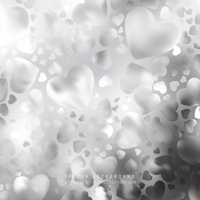 Abstract Gray Heart Background