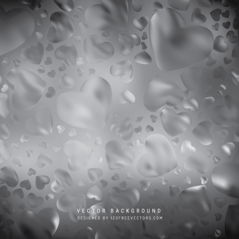 Abstract Gray Heart Background