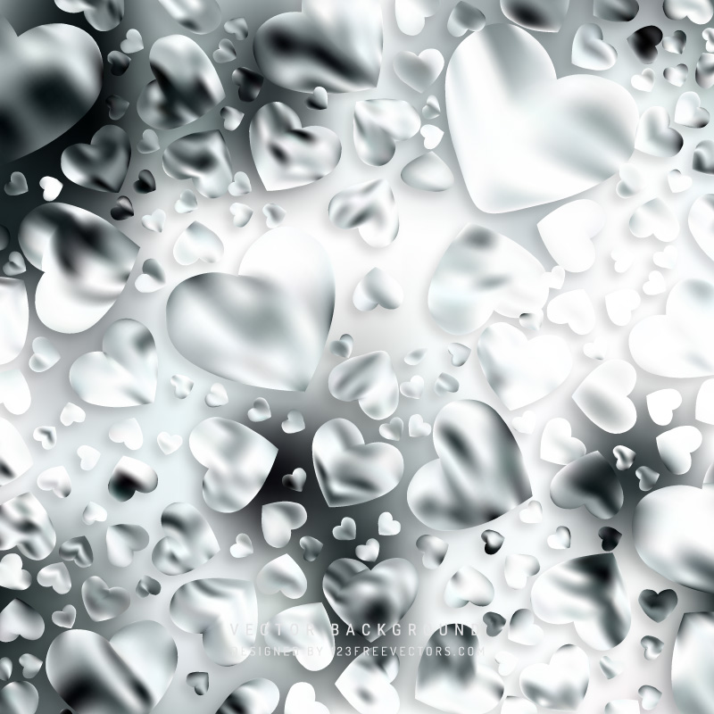 Abstract Gray Heart Background