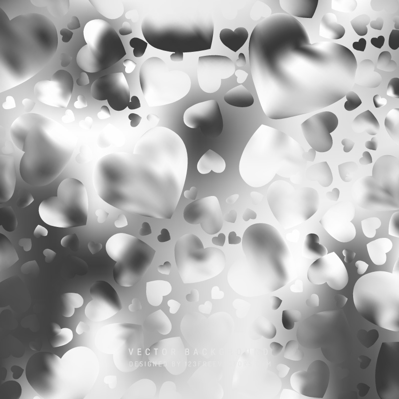 Abstract Gray Valentine Heart Background