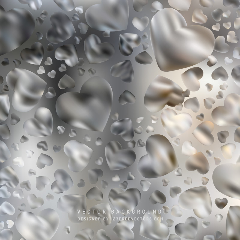 Abstract Valentines Day Gray Heart Background