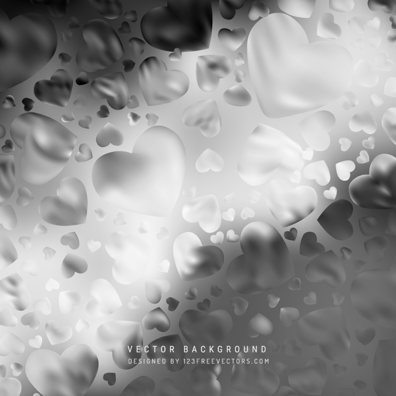 Gray Valentine Heart Background