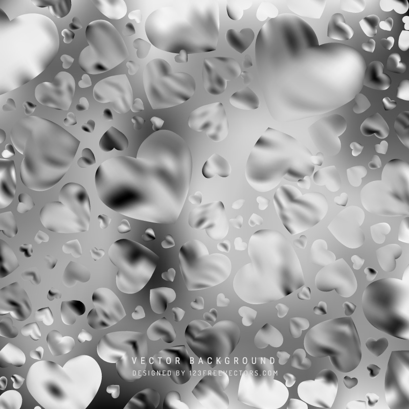 Abstract Gray Love Heart Background