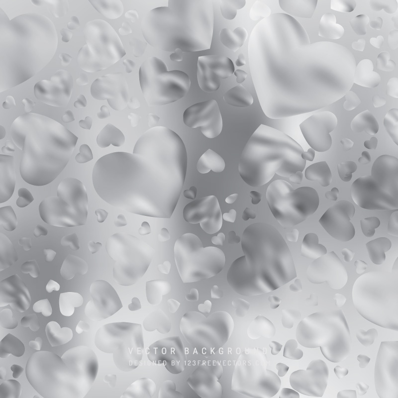 Abstract Gray Loving Heart Valentine Background