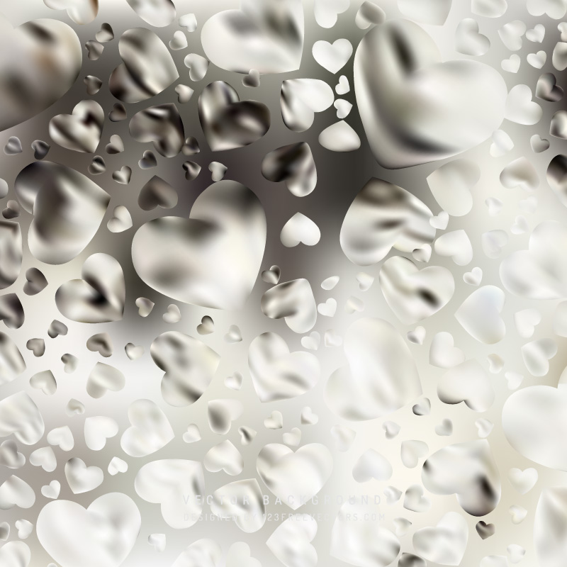 Abstract Romantic Gray Hearts Background