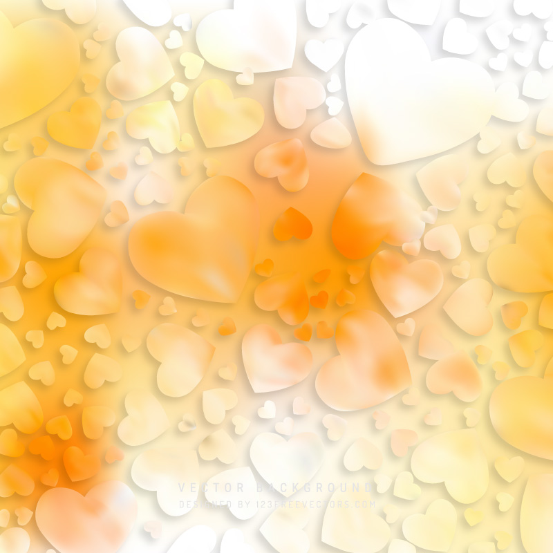 Light Orange Heart Background