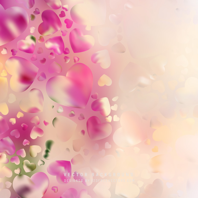 Abstract Meets Affection Pink Heart Designs | 123freevectors