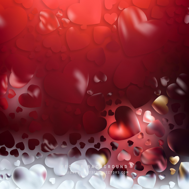 Abstract Light Red Heart Background