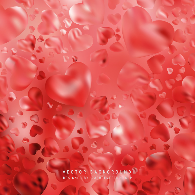 Abstract Red Heart Background