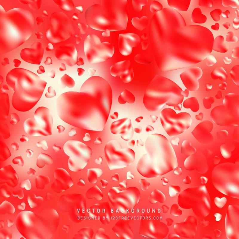 Red Gray Love Heart Background