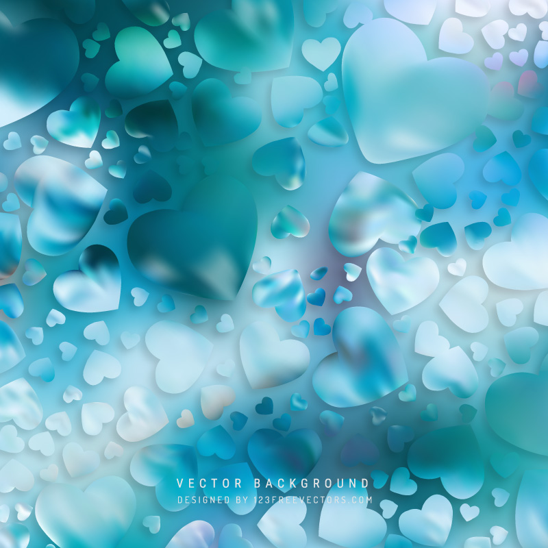 Free Turquoise Heart Wallpaper Background Image