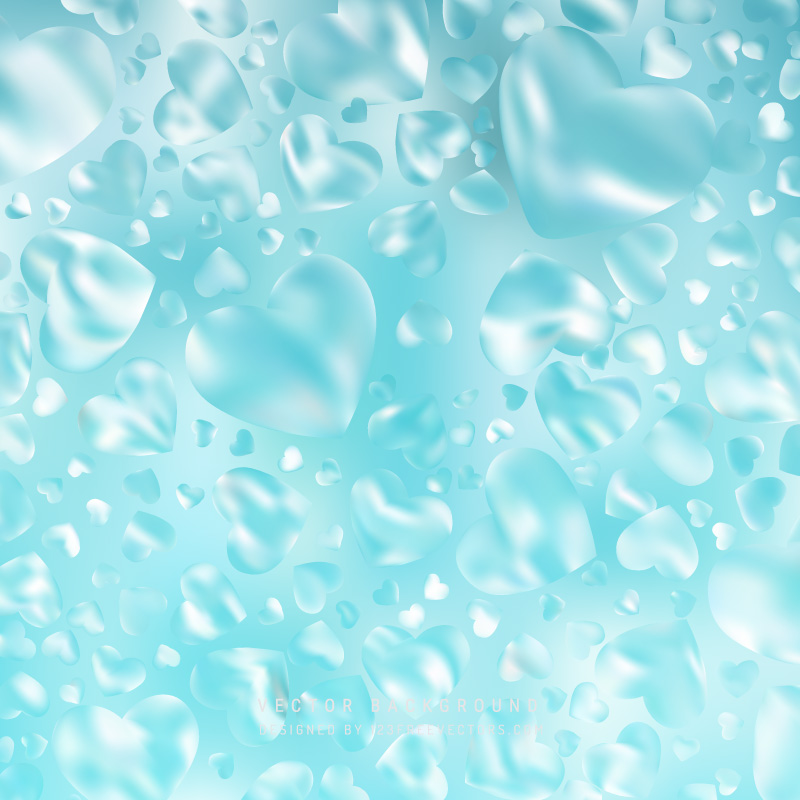 Light Turquoise Valentine Heart Background